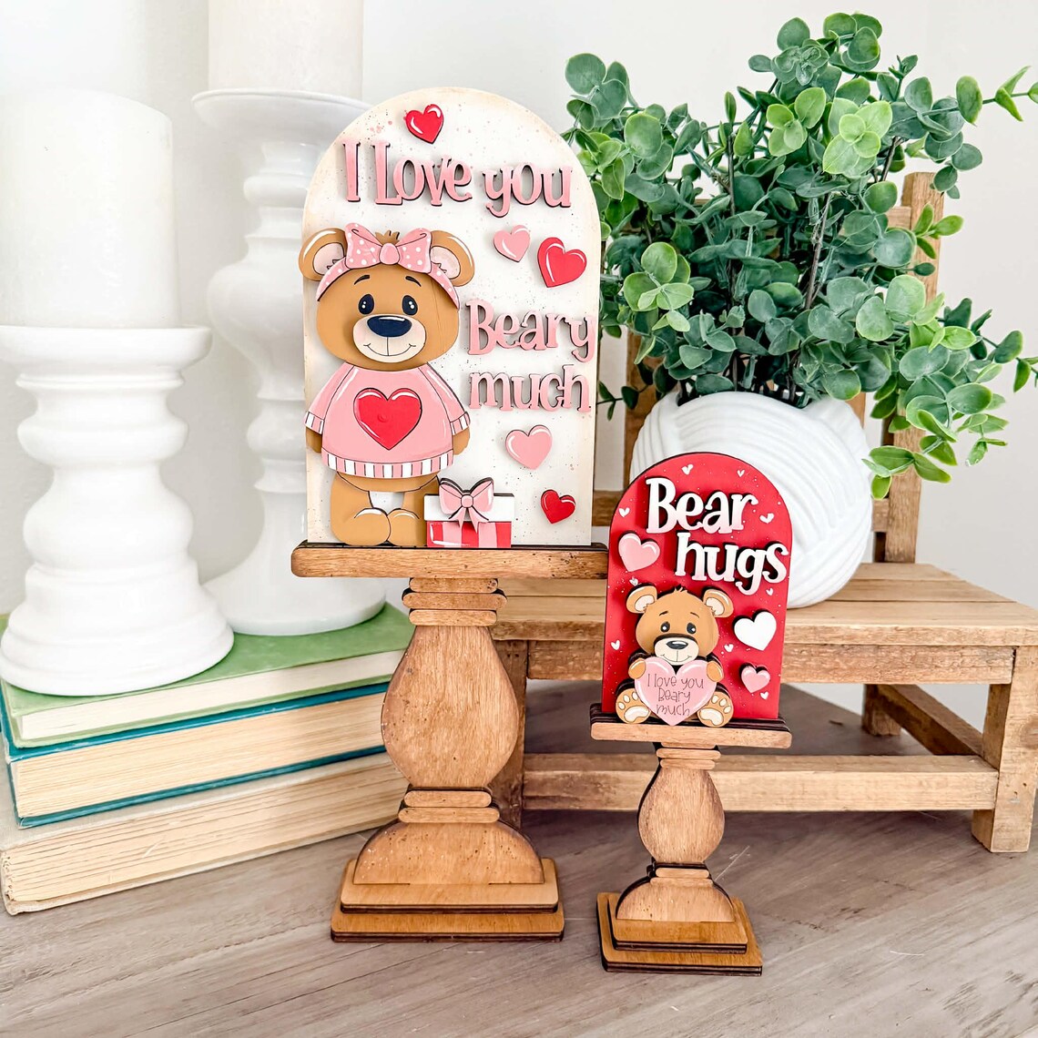 Bear Valentine Tall Arch Sign Interchangeable File SVG, TINY, INSERT ...
