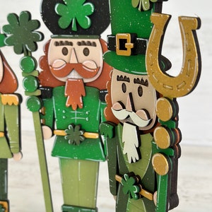 St. Patrick's Day Nutcracker Standing File SVG, Glowforge, Clover ...
