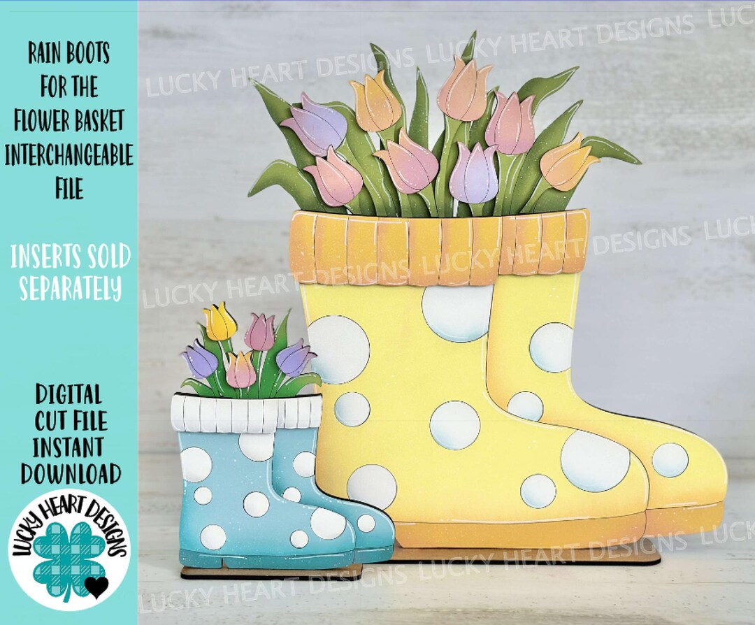 Rain Boots for the Flower Basket Interchangeable (original and TINY ...