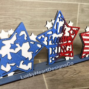 Standing Star Trio Fourth of July File SVG, Glowforge ...