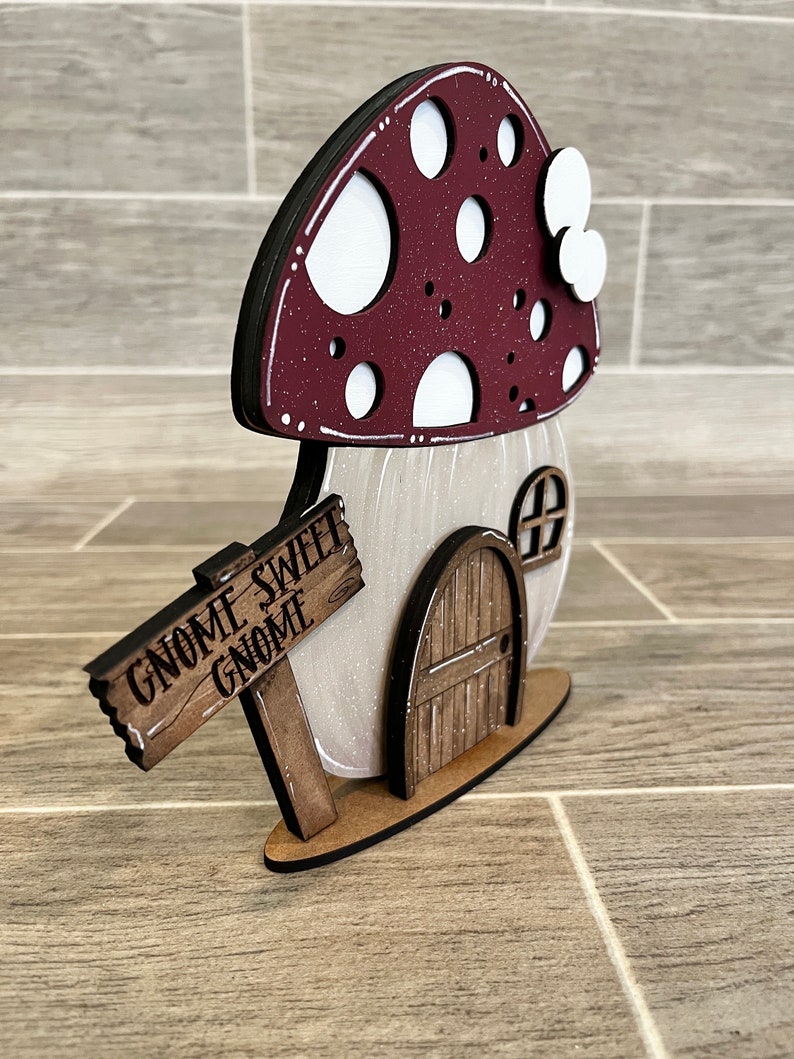 Gnome Mushroom Interchangeable House File SVG house Base - Etsy
