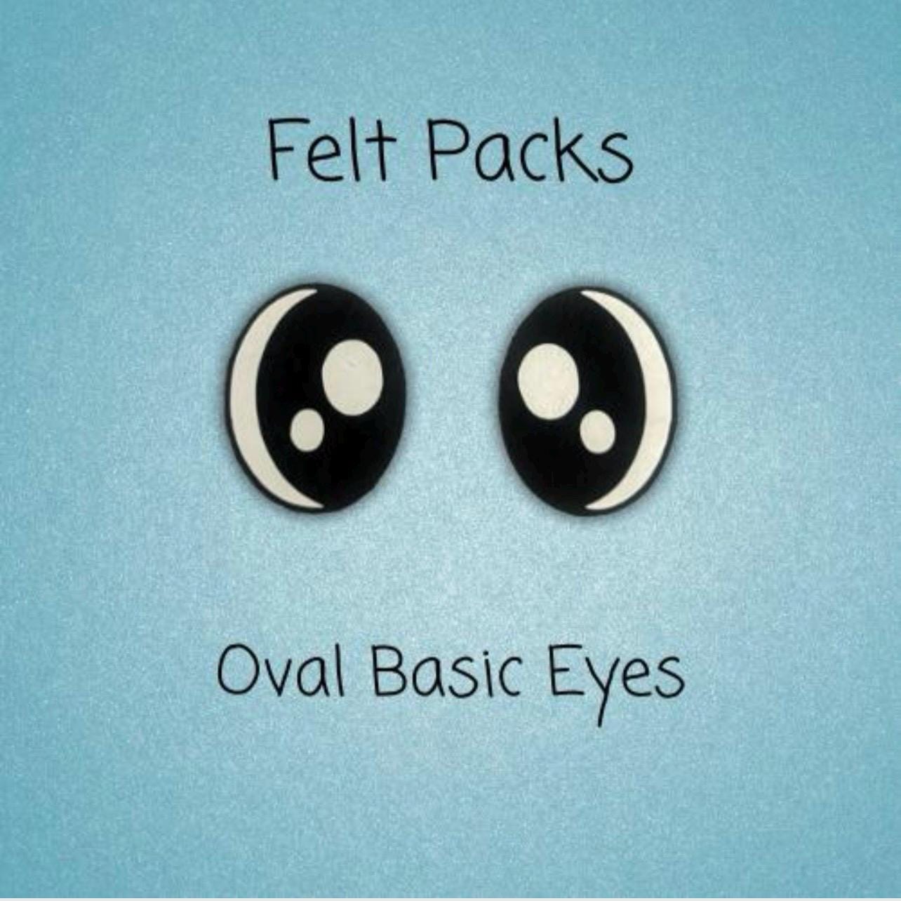 Basic Oval Felt Eyes, 6 Pack of Eyes, Felt for Amigurumi, Crochet ...