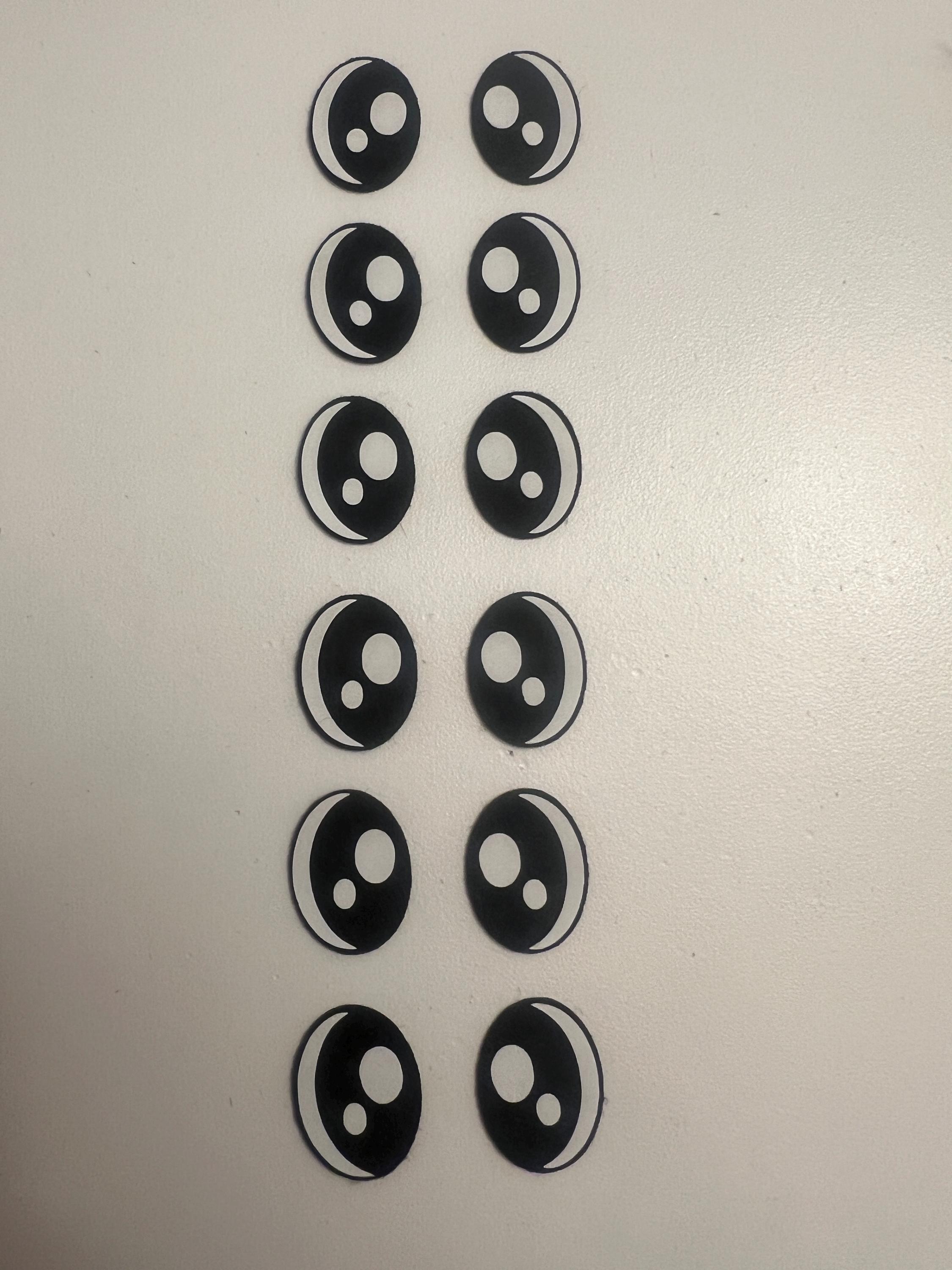 Basic Oval Felt Eyes, 6 Pack of Eyes, Felt for Amigurumi, Crochet ...
