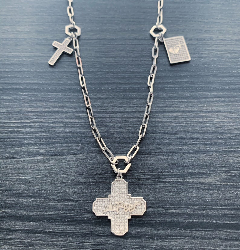 Lil Peep Trinity Necklace 3pc Cross Chain Etsy