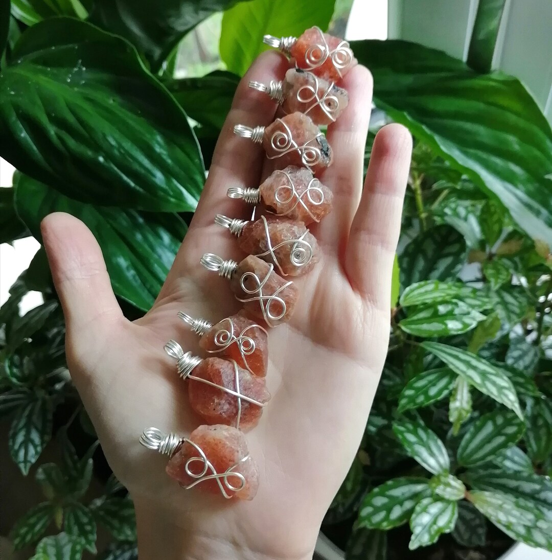 Raw Sunstone Necklace Sunstone Pendant Sunstone Jewelry Sunstone ...