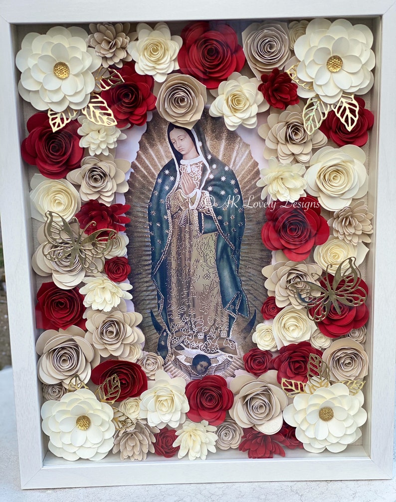 Virgen De Guadalupe Shadow Box. Virgin Mary Frame - Etsy