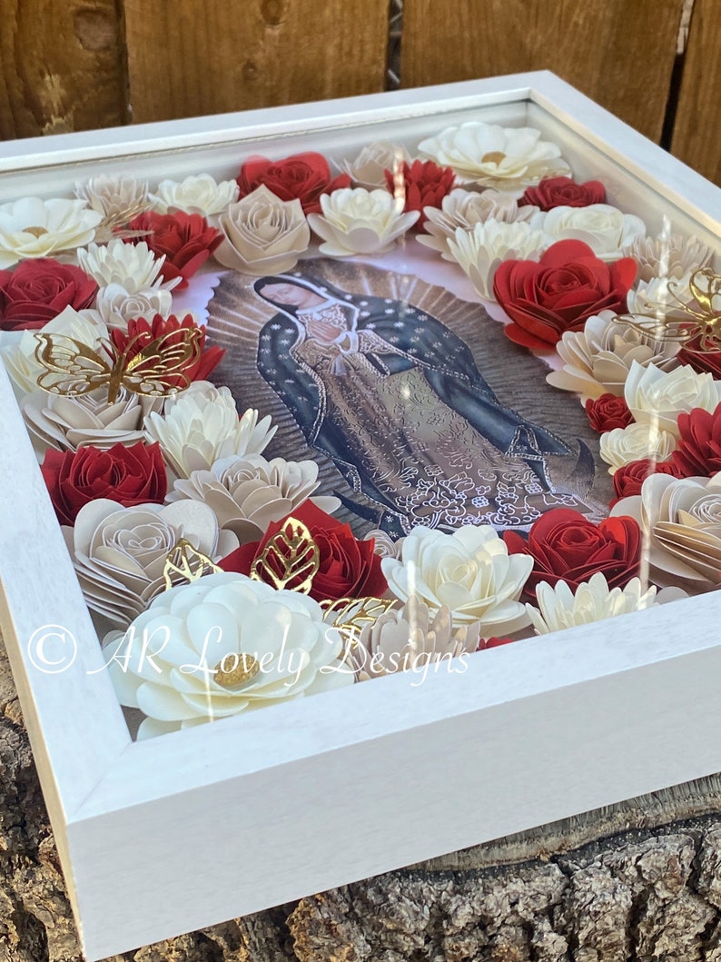 Virgen De Guadalupe Shadow Box. Virgin Mary Frame - Etsy