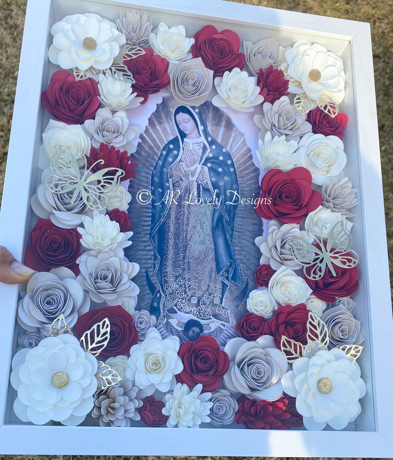 Virgen De Guadalupe Shadow Box. Virgin Mary Frame - Etsy