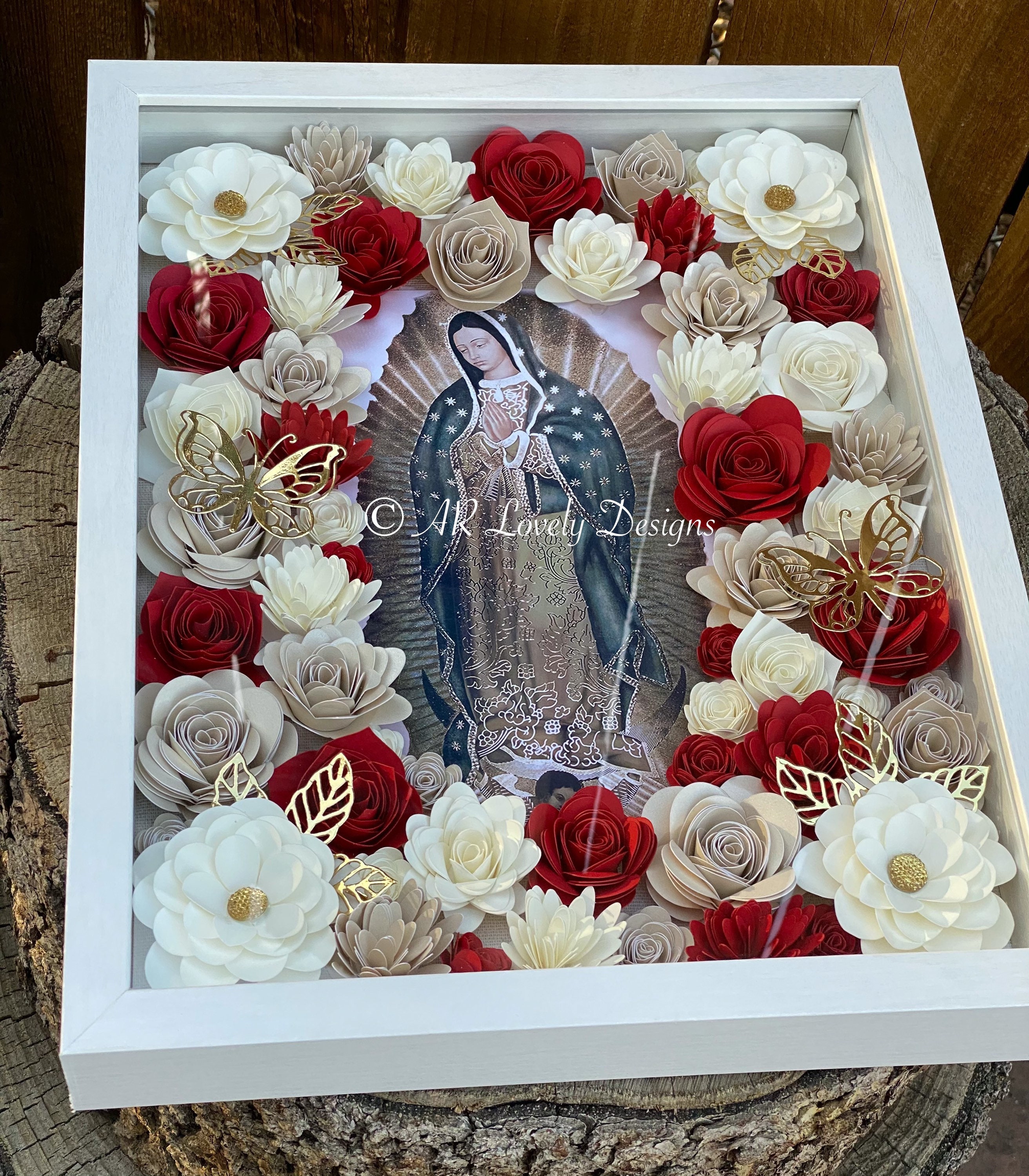 Virgen De Guadalupe Shadow Box. Virgin Mary Frame - Etsy