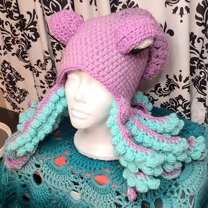 Crocheted Octopus Hat - the Purp - Etsy