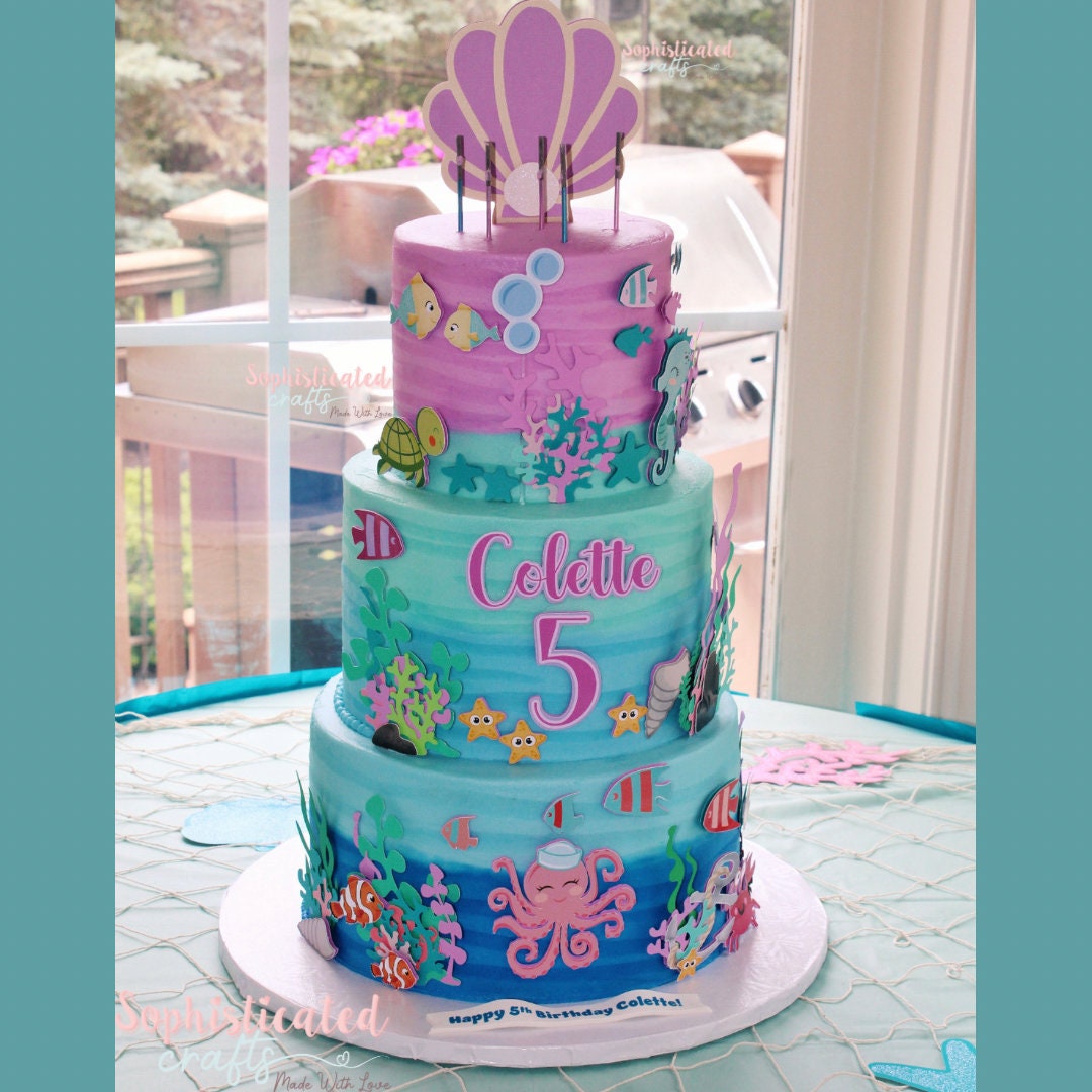 Sirène Sous la mer Cake Topper - Etsy France