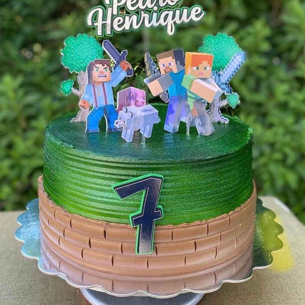 Minecrafter Cake Topper - Etsy