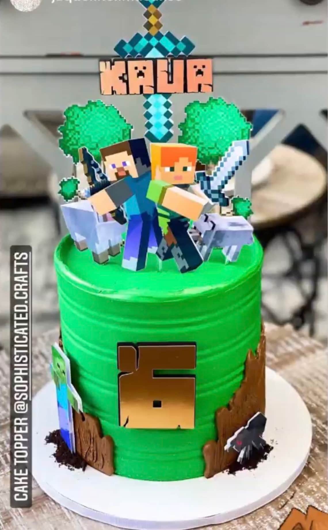 Minecraft Cake Topper - Etsy