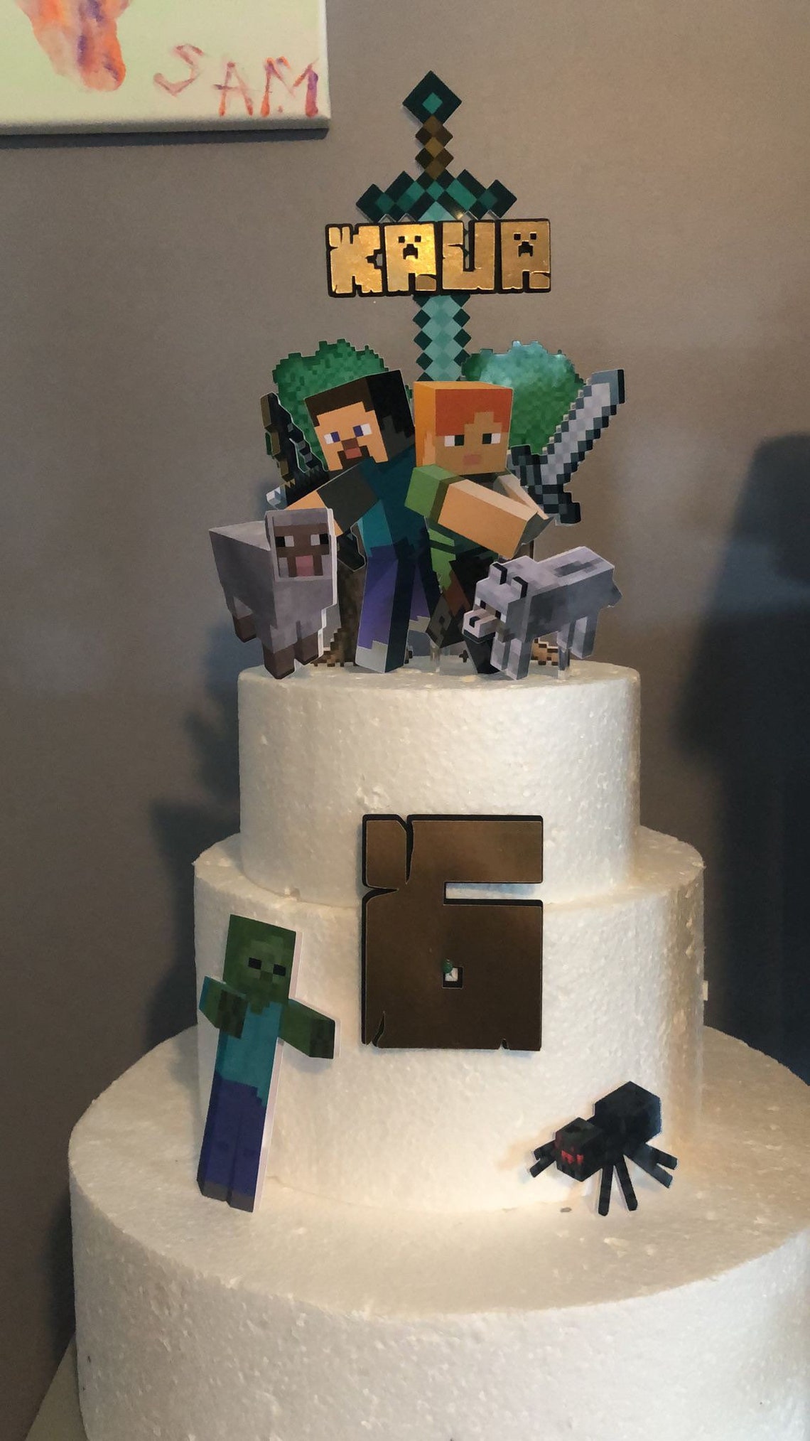 Minecraft Cake Topper - Etsy