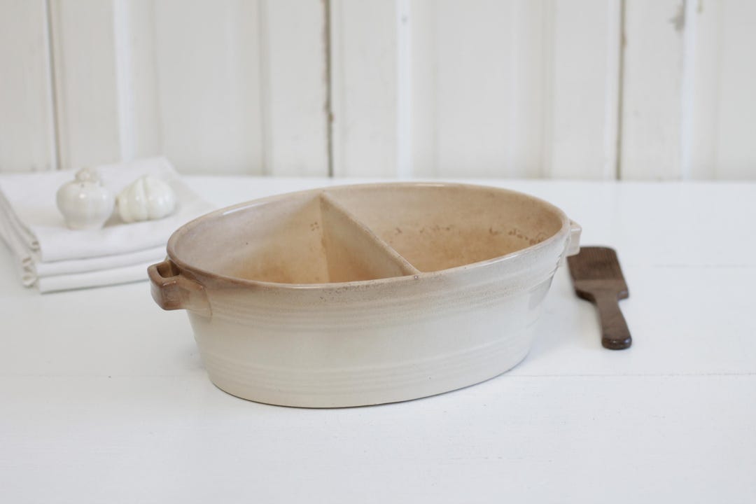 RARE Antique Stained Ironstone Divided Bowl, Baby Wash Basin Bowl ...