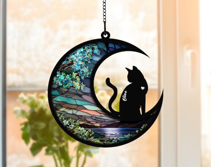 Galaxy Cat Rainbow Maker Window Decal, Rainbow Suncatcher, Suncatcher ...