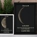 Custom Moon Phase Frame, Moon Phase Print Sign, Birthday Gift, Mother’s ...