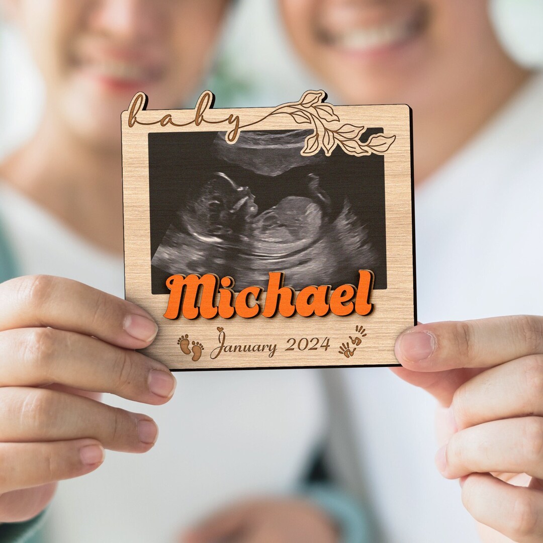 Personalised Baby First Scan Ultrasound Photo Frame, Baby Announcement ...