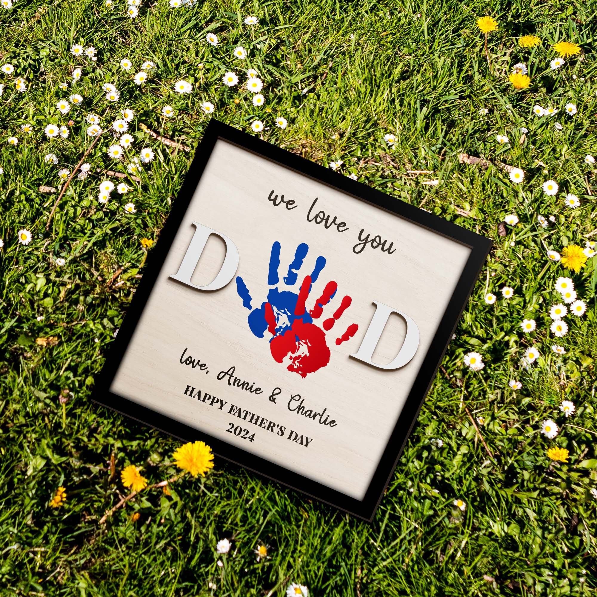 Best Dad Ever Hands Down Sign, Personalized Best Daddy Ever Sign ...