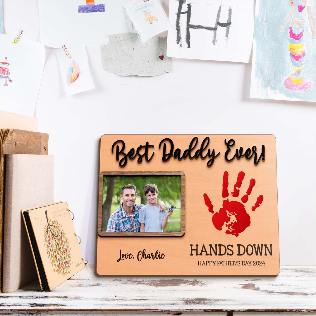 Custom Photo Best Daddy Ever Sign, Custom Father’s Day Gift, Father’s ...