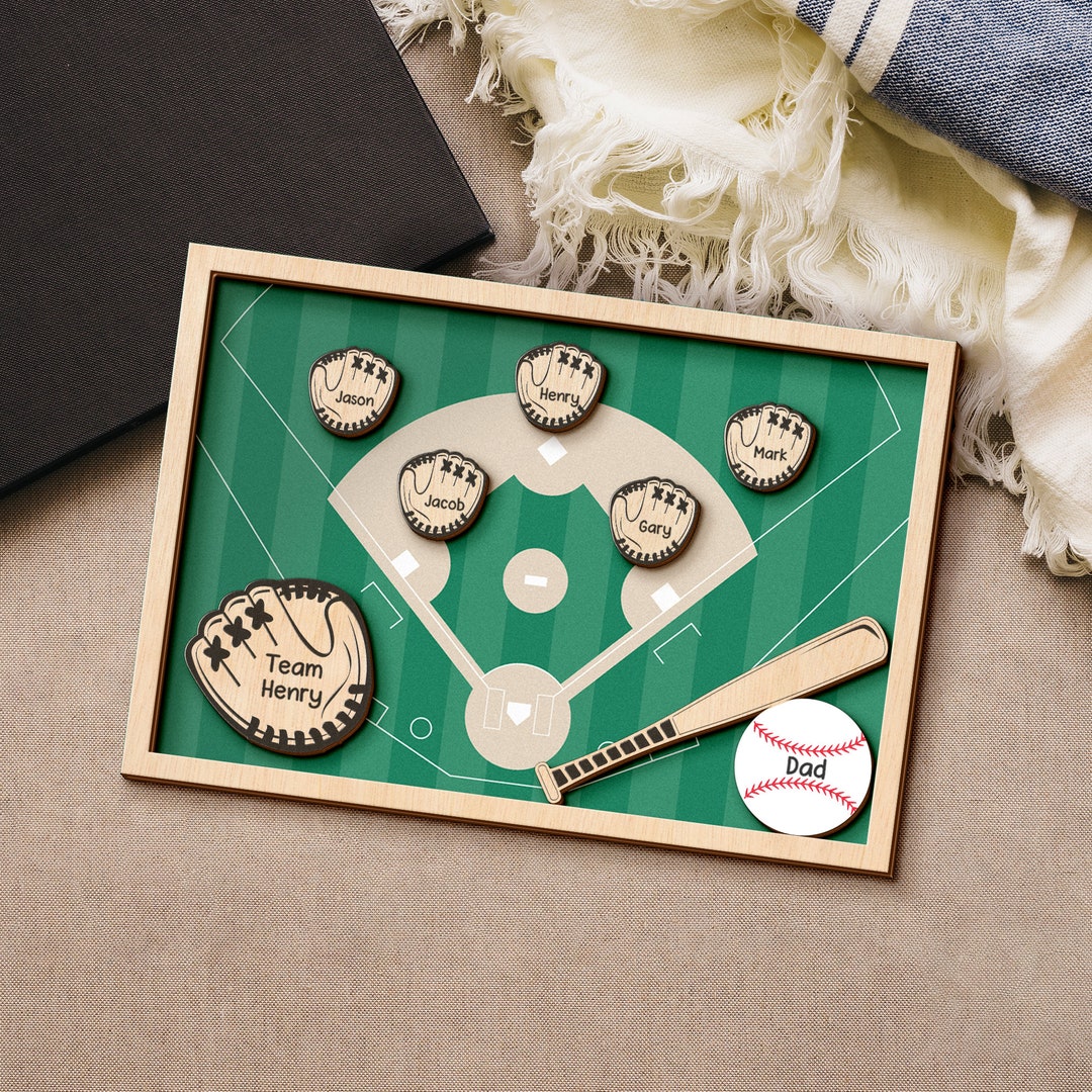 Custom Father's Day Gift, Personalized Dad or Grandpa Baseball Frame ...