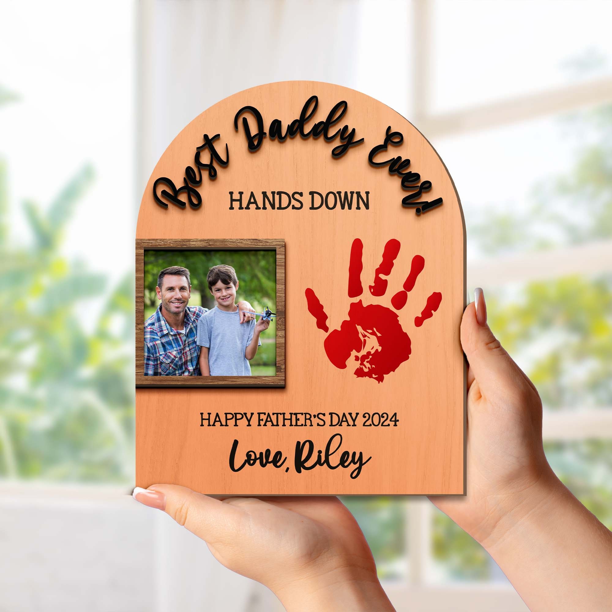 Custom Photo Hands Down Sign, Custom Fathers Day Gift, Fathers Day ...