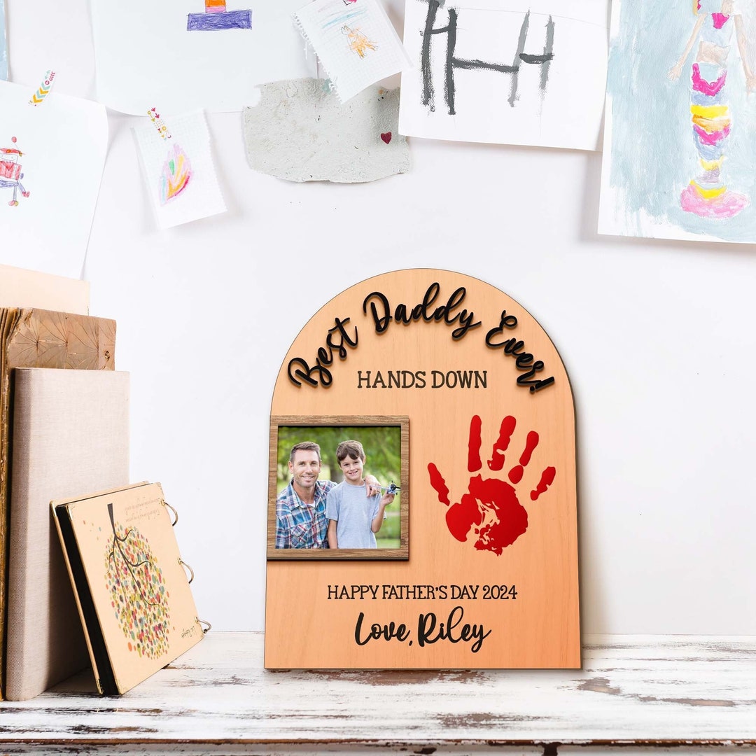 Custom Photo Hands Down Sign, Custom Father’s Day Gift, Father’s Day ...