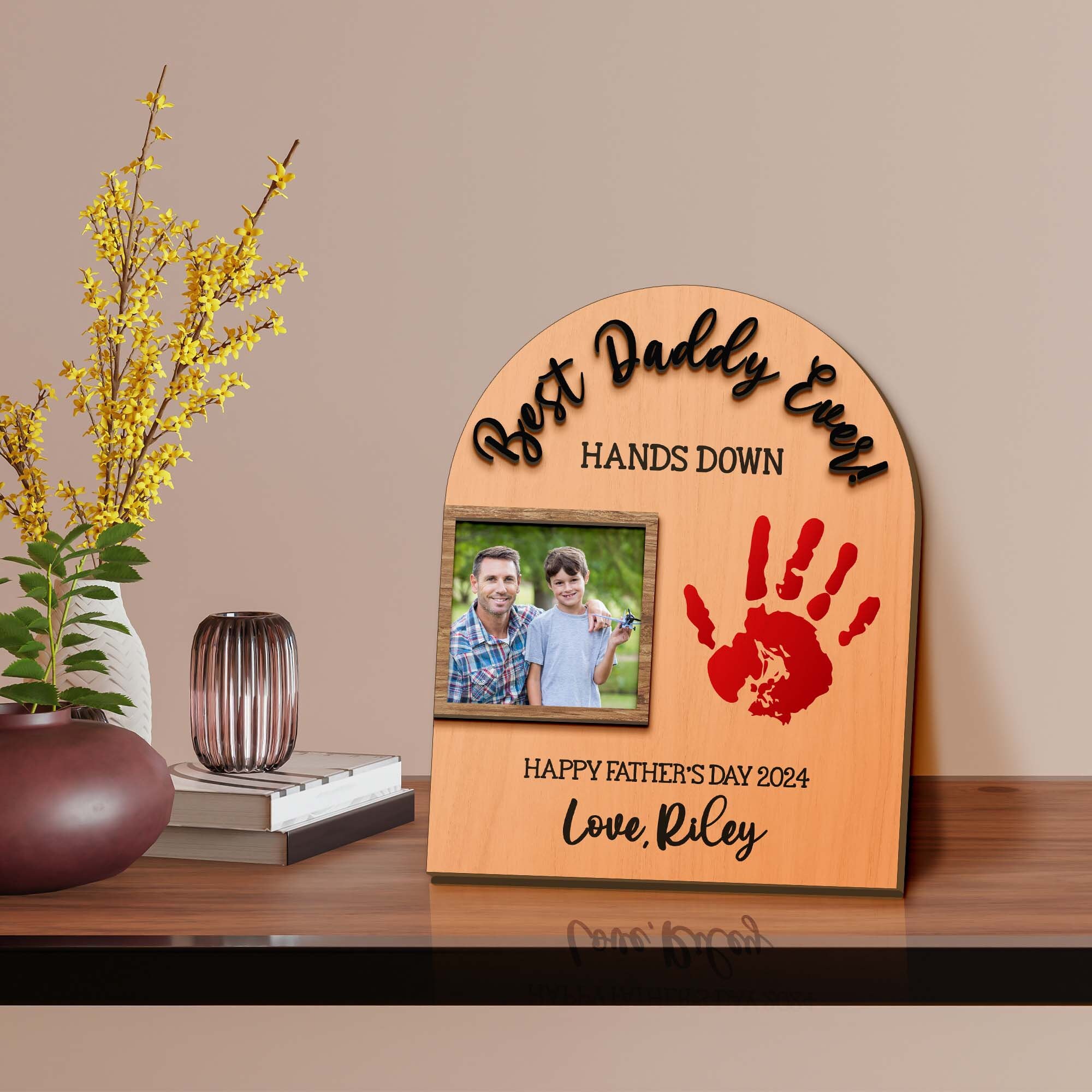 Custom Photo Hands Down Sign, Custom Fathers Day Gift, Fathers Day ...