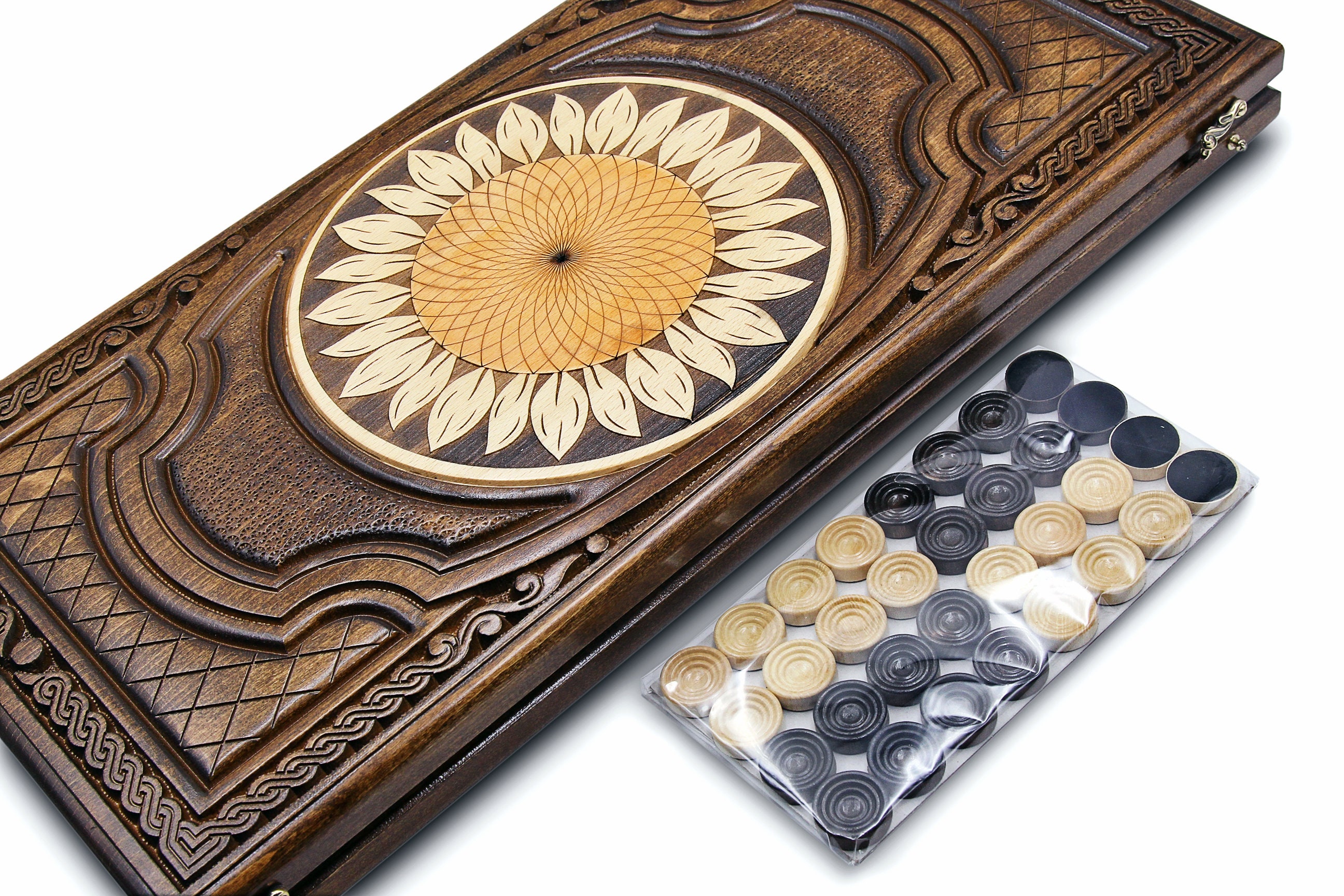 Armenian Backgammon Set Big Size Wooden Backgammon Backgammon Personalized Board Game Handmade