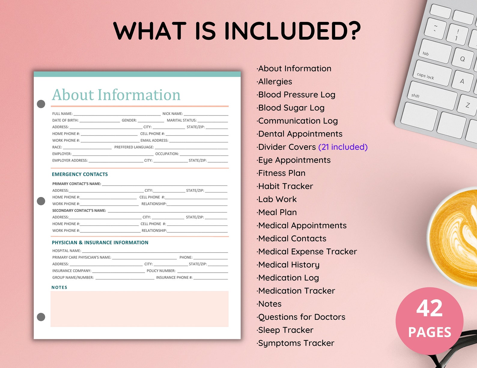 Medical Binder Printable Medical Communication Log Medical | Etsy