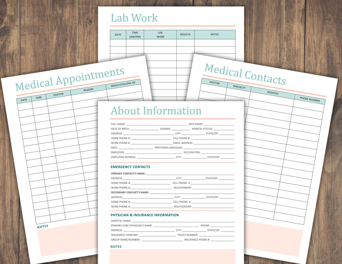 Medical Binder Printable Medical Communication Log Medical - Etsy