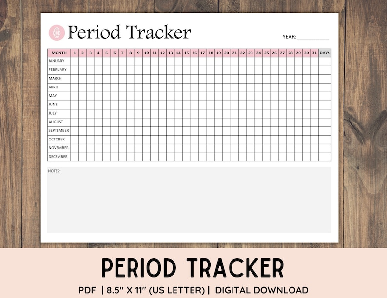 Period Tracker, Period Tracking for Teens, Period Tracker Printable ...