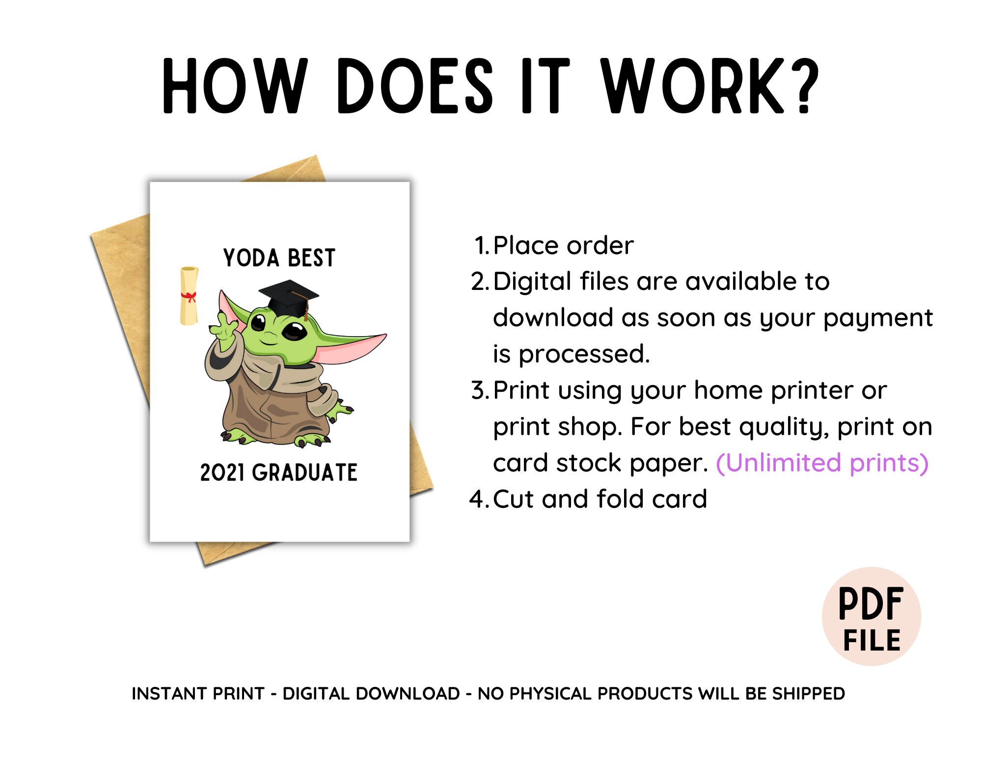 Graduation Card, Graduation Printable, Printable Graduation Card - Etsy