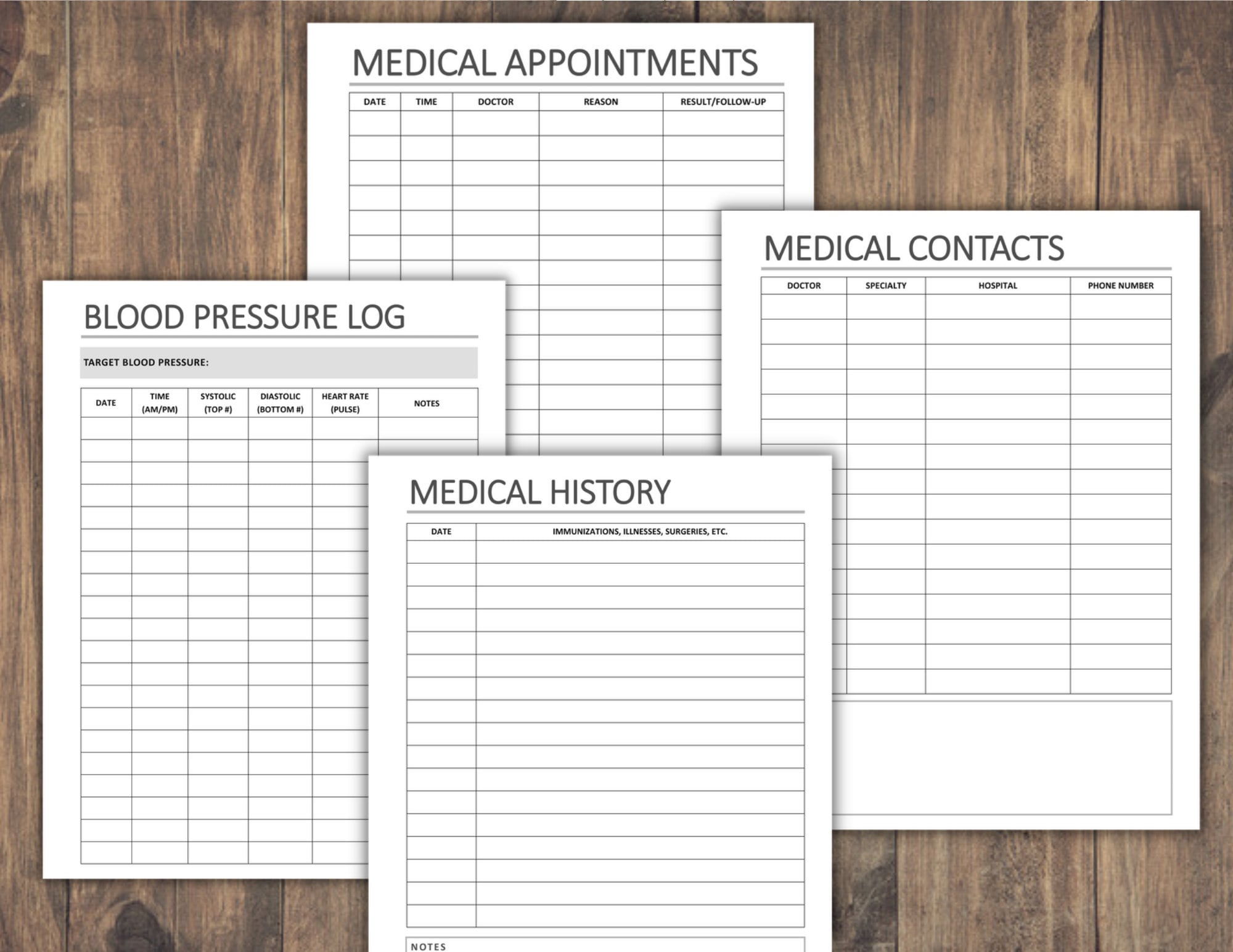 Medical Binder Printable Medical Information Binder | Etsy