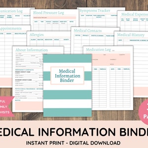 Medical Binder Printable | Medical Communication Log | Medical ...