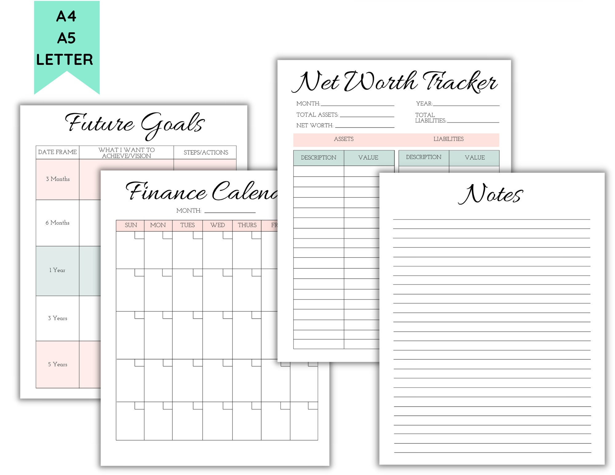 Finance Planner Printable Financial Journal Budget Planner | Etsy