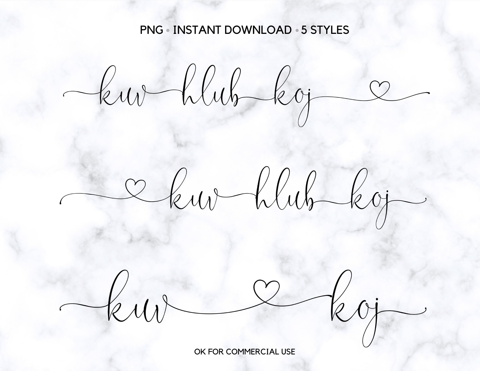 Hmong Digital, Kuv Hlub Koj Text PNG - Etsy