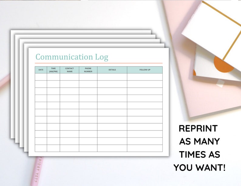 Medical Binder Printable Medical Communication Log Medical - Etsy