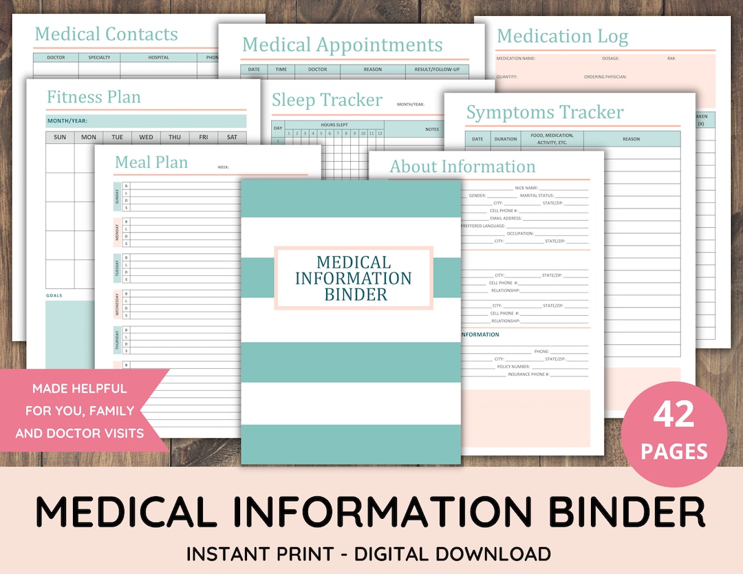Medical Binder Printable | Medical Communication Log | Medical ...