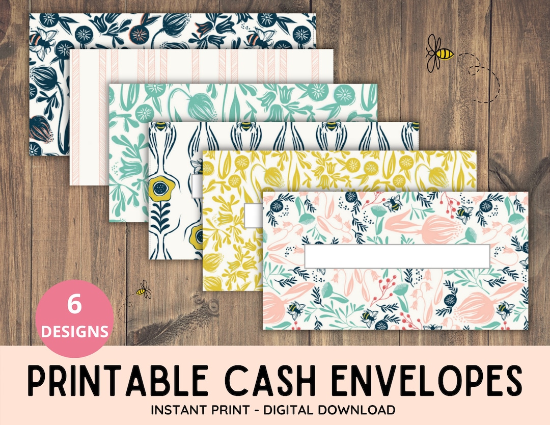 Printable Cash Envelopes With Transaction Tracker, Cash Envelope System ...