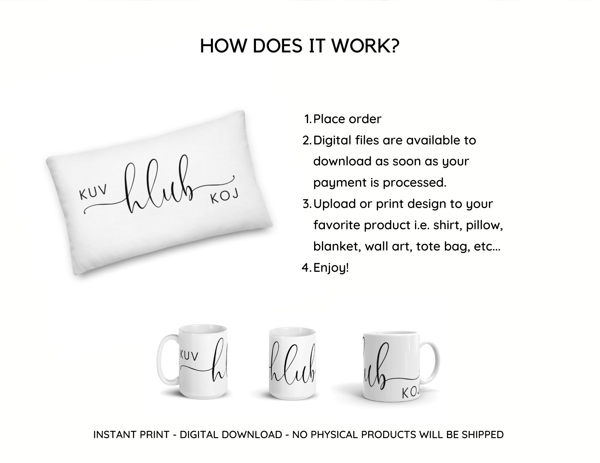 Hmong Digital, Kuv Hlub Koj Text PNG - Etsy