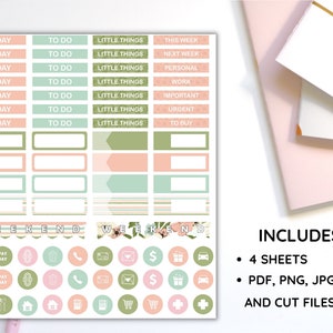 Erin Condren Planner Stickers, Vertical Planner Stickers, Weekly ...