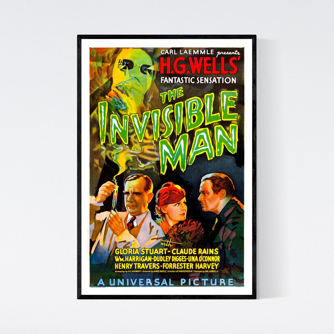 The Invisible Man 1933 Movie Poster Etsy Uk