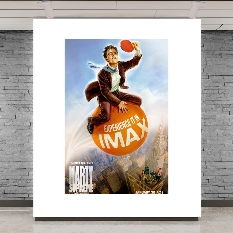 Marty Supreme Movie Poster Timothée Chalamet and Josh Safdie - Etsy