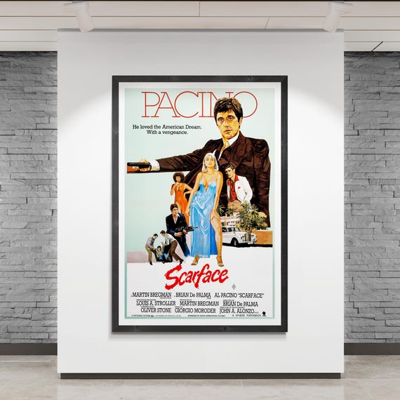 Scarface Filmposter 1983 Scarface Poster Brian De Palma, Minimalist