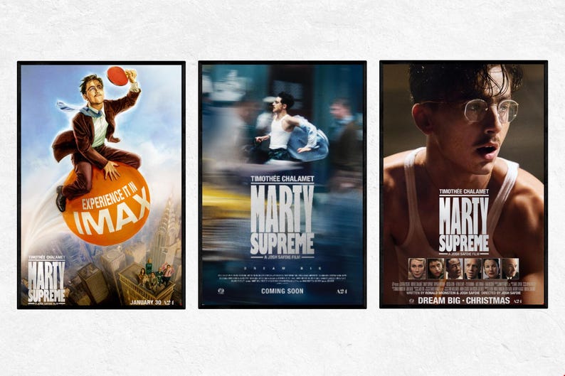 Marty Supreme Movie Poster Timothée Chalamet and Josh Safdie - Etsy