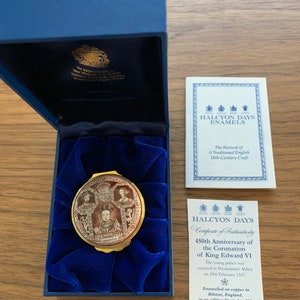 Halcyon Days Enamels 450th Anniversary of the Coronation of King Edward ...