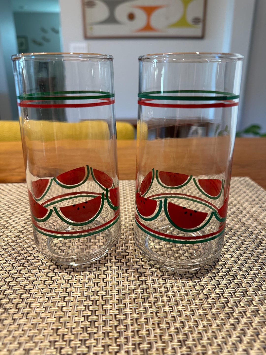 Vintage Caisa Watermelon Glassware | Set of 2 Caisa Watermelon Glasses ...