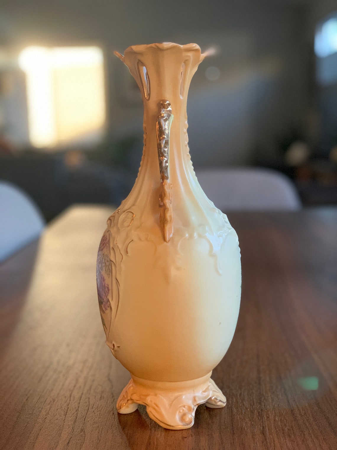 Antique Robert Hanke RH Floral Vase | Etsy