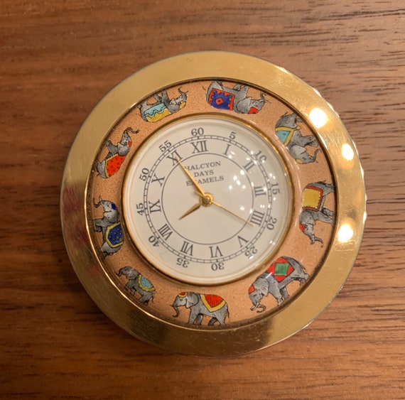 Halcyon Days Enamels Clock | Etsy